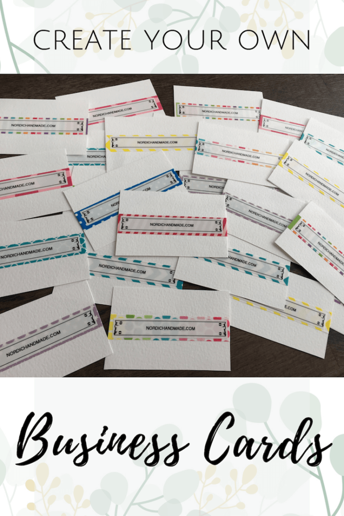 How to design your own business cards - Nordic Handmade